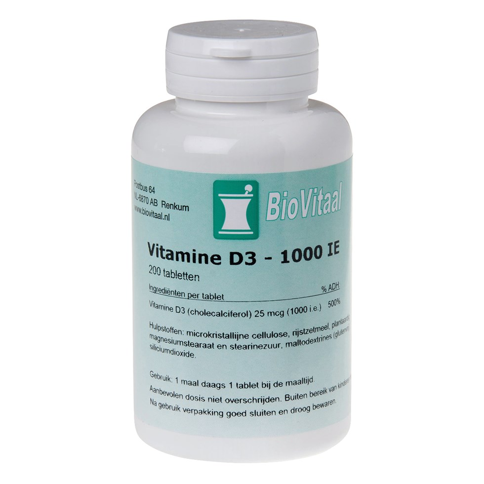 Vitamine D3 25 mcg/1000 i.e. - BioVitaal